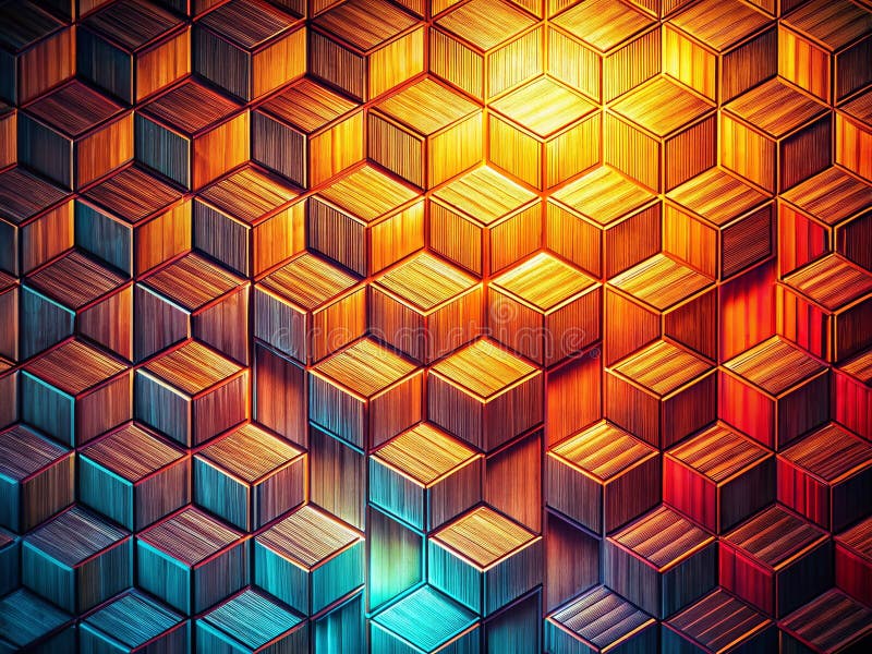 Captivating Abstract Geometric Background a Glowing Parallelogram ...