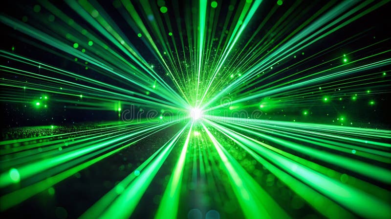 Captivating Abstract Green Laser Light Streaks a TiltShift Photography ...