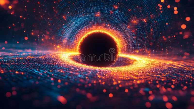 Abstract Black Hole Vortex with Glowing Particles and Light Effects ...