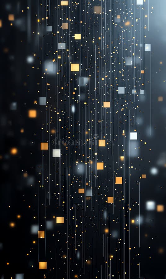 A Captivating Abstract Image Featuring Cascading Squares and Particles ...