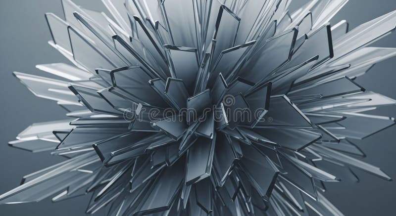 Abstract Geometric Crystal Formation Stock Illustration - Illustration ...