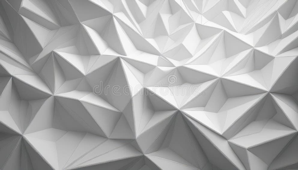 Striking White Polygon Prism Structure Pattern Wallpaper Banner ...