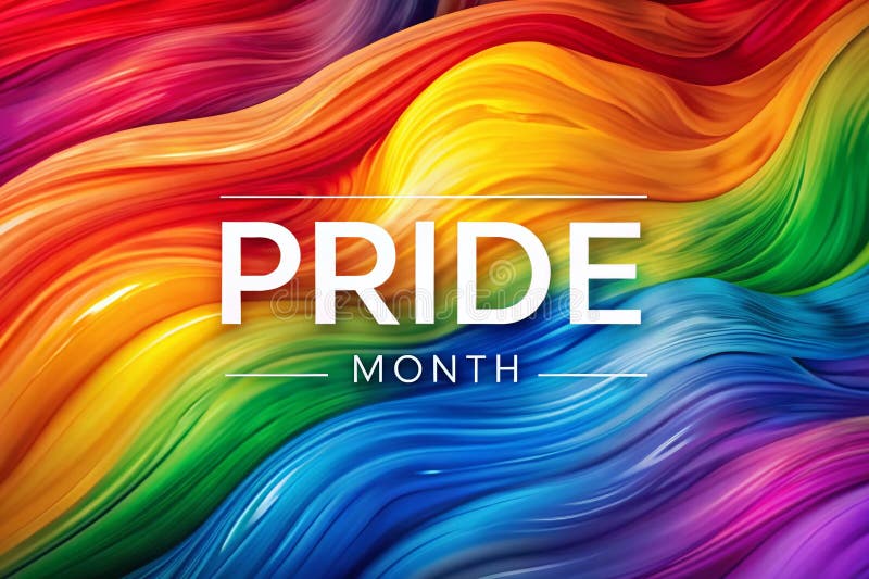 Vibrant Pride Month Background with Colorful Swirls a Stunning Abstract ...