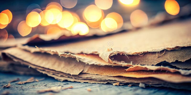 Unveiling the Intrigue Torn Paper and Bokeh Abstract Stock Photo for ...