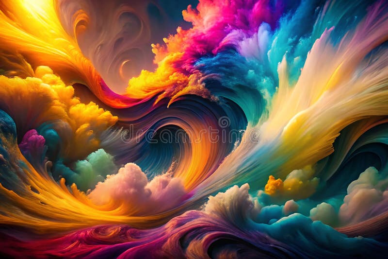 Vibrant Abstract Logo Design a Surreal Splash of Color for Artistic ...