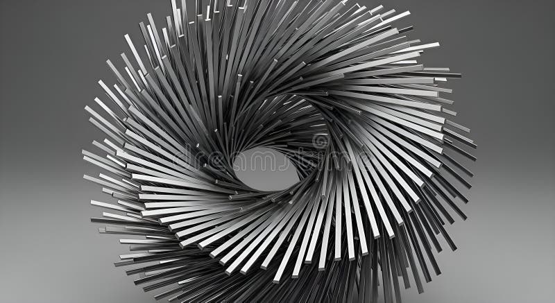 Captivating Abstract Metal Spiral Sculpture Stock Illustrations – 57 ...