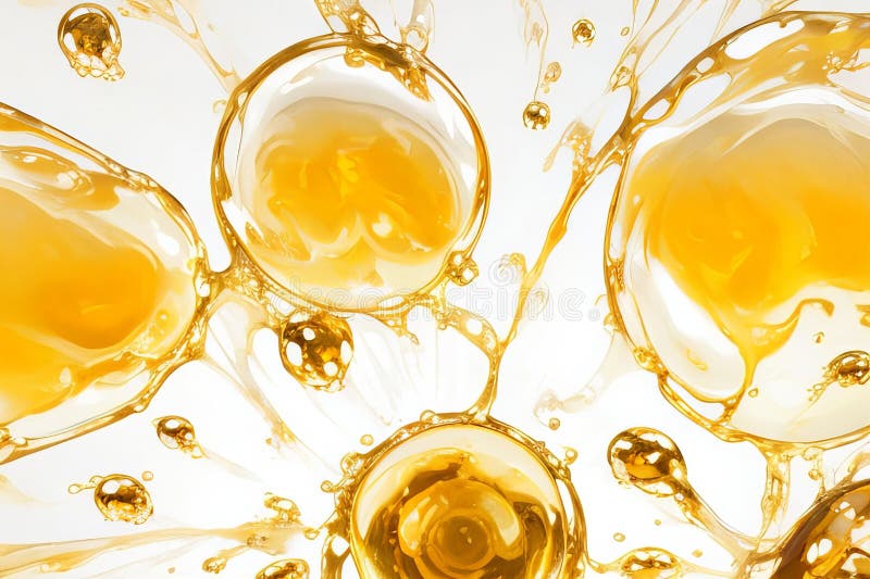 Captivating Abstract Natural Liquid Fluid Splash with Oil Bubbles ...