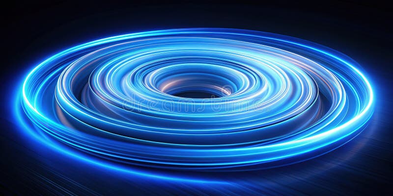Captivating Abstract Neon Blue Light Ring Background a Dynamic Design ...