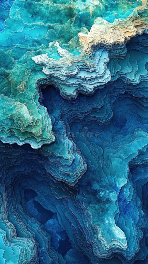Captivating Abstract Ocean Blue Patterns with Layered Textures Ideal ...