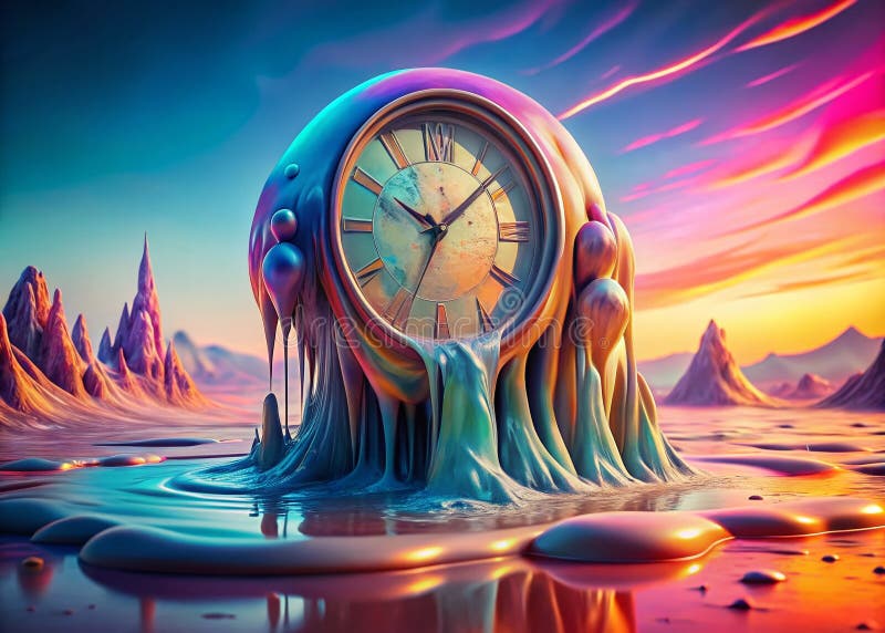 A Surreal Melting Clock a Visual Metaphor for Times Urgency and the ...