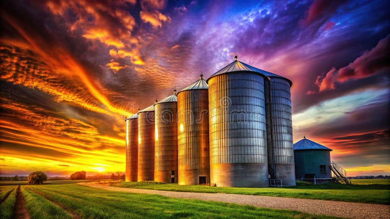 A Monumental Silhouette Abstract Photography of a Grain Silo Exploring ...