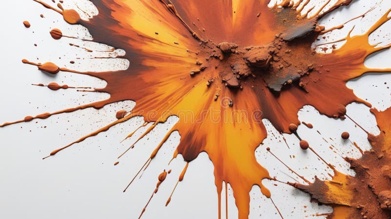 Dramatic RustSprayed Abstract Paper Art a Striking Visual Statement ...