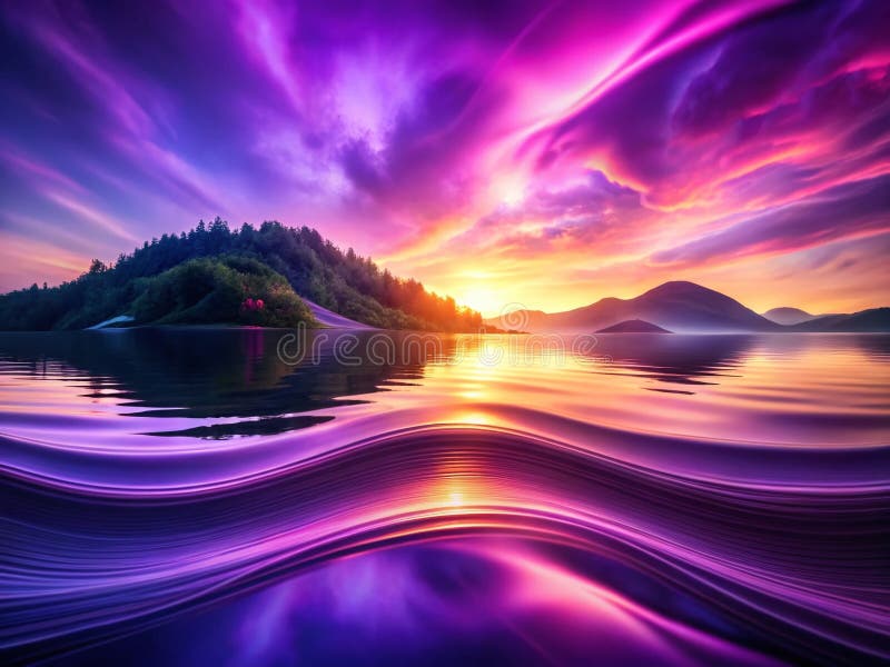 Captivating Abstract Purple Violet Wave Background a Smooth Flowing ...