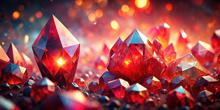 Captivating Abstract Red Crystal Background Featuring Intricate Light ...