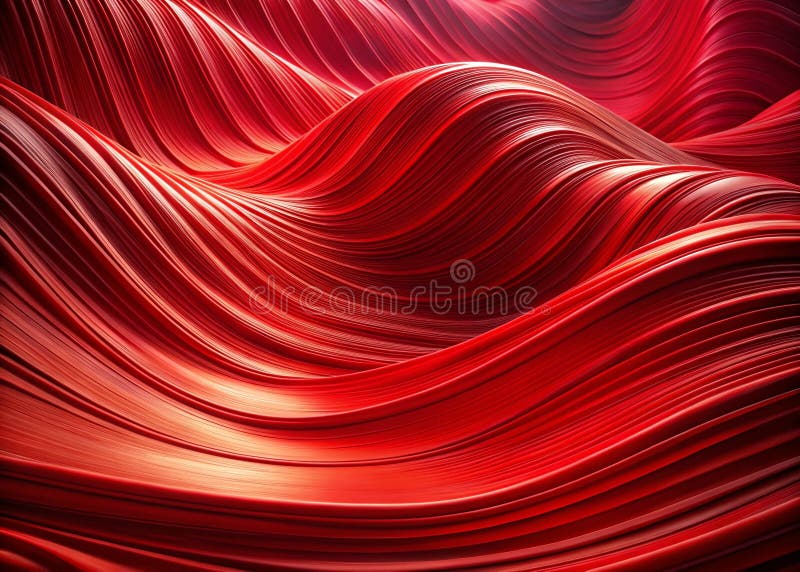 Captivating Abstract Red Wave Lines Explore Dynamic Movement and Depth ...