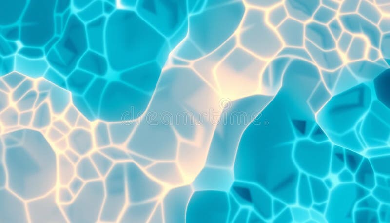 Abstract Blue Water Caustics Pattern with Light Reflections Background ...