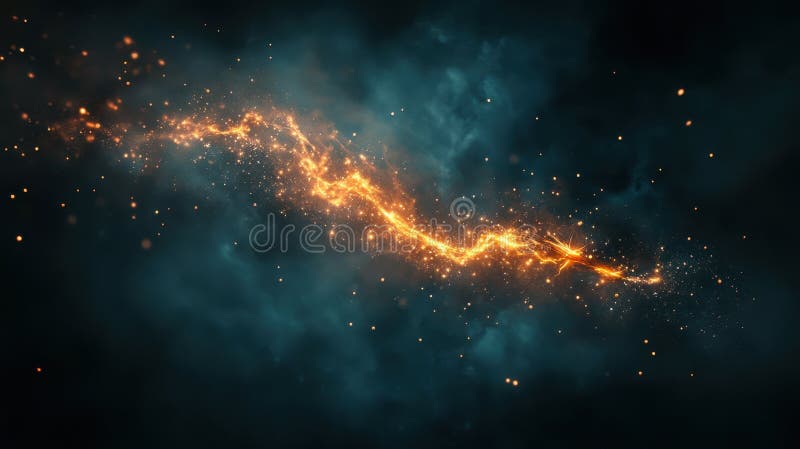 Abstract Glowing Witch Magic in Dark Background Stock Illustration ...