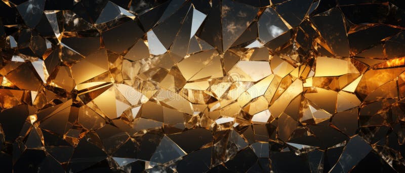 Captivating Abstract Texture Featuring Gold and Black Colored Cracked ...
