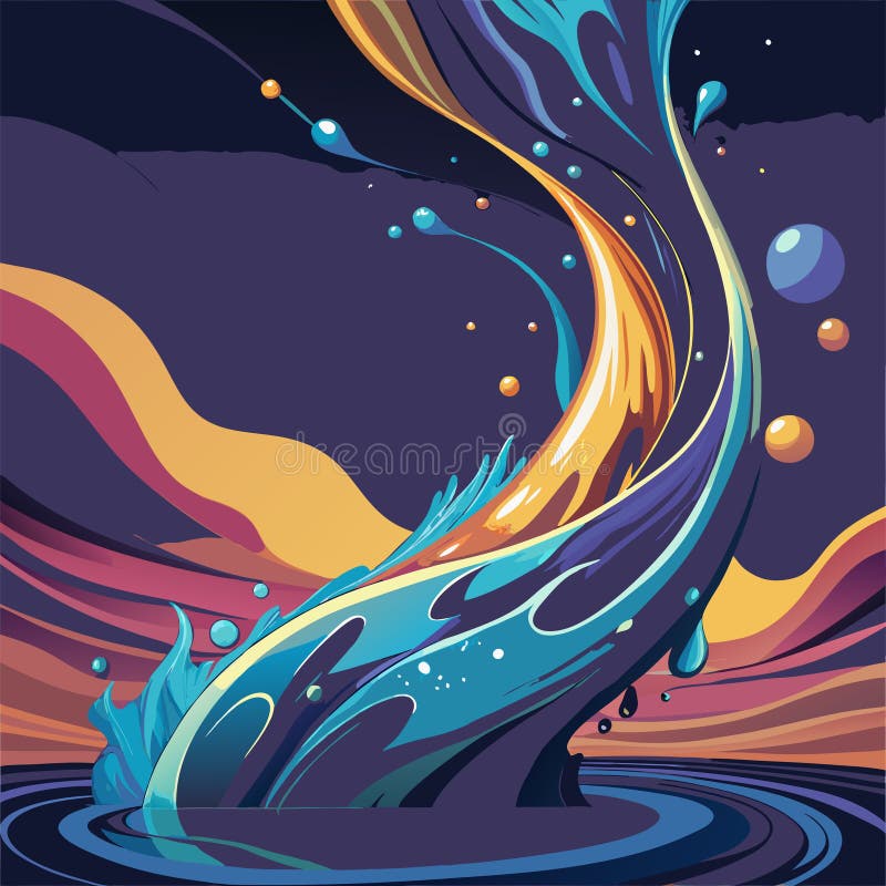 A Captivating Abstract Universe with Swirling Cosmic Patterns, Glowing ...