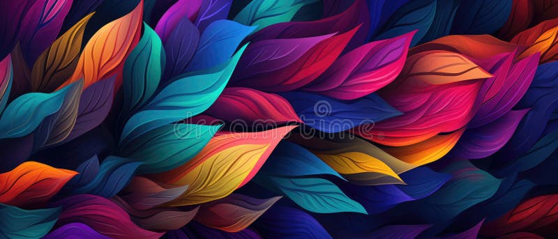 A Captivating Abstract Wallpaper with a Floral Leaves Pattern ...