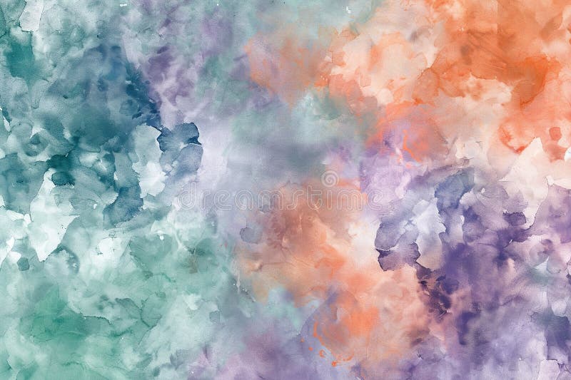 Abstract Watercolor Painting with Blending Colors Stock Illustration ...