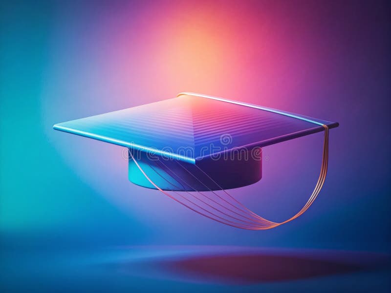 Elegant Academic Cap Outline Surreal Linear Art Perfect for Websites ...