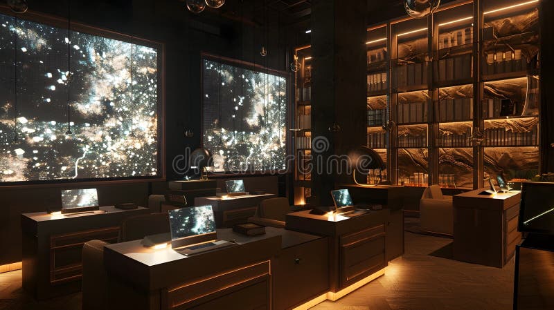 Captivating Academic Workspace with Immersive Digital Displays and ...