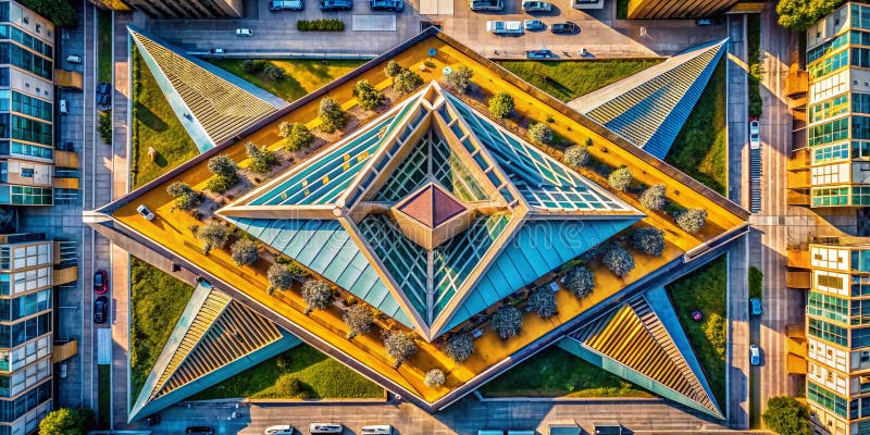 Stunning Aerial Drone Perspective Reveals Intricate Geometric Triangle ...