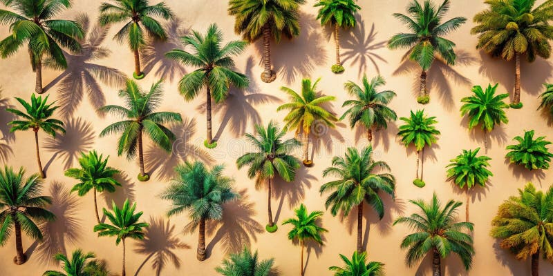 Stunning Aerial Perspective of Diverse Palm Tree Varieties a Visual ...