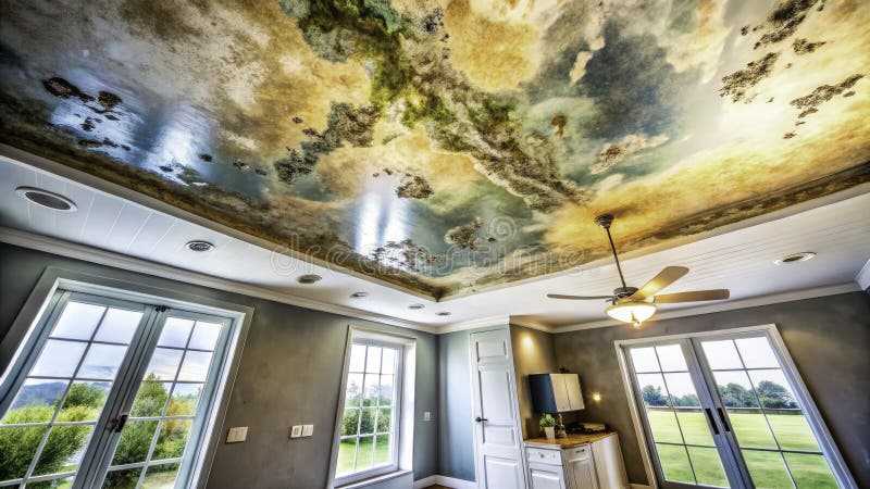Aerial Perspective Reveals Water Damage Ceiling a Visual Guide To Flood ...