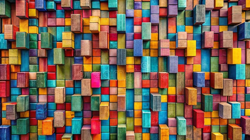 Vibrant Abstract Geometric Pattern an Aerial Perspective of Colorful ...