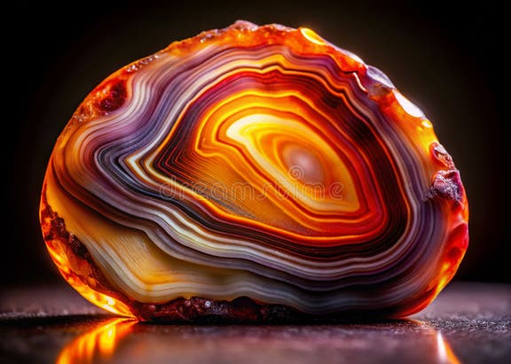 Captivating Agate Texture in Low Light Unveiling Vibrant Gemstone ...