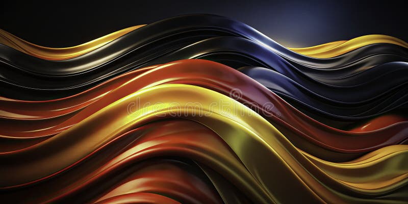 Dynamic Abstract German Flag Waves a Visual Symphony of National ...
