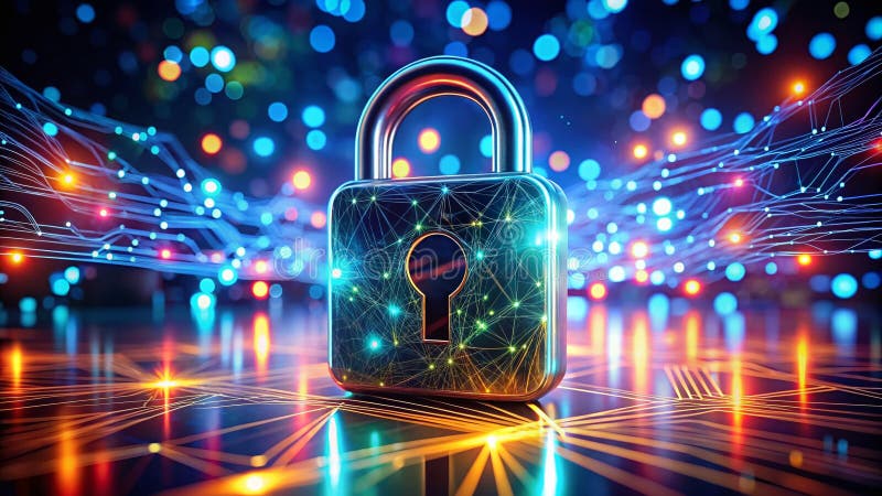 Intricate Digital Lock a Surreal AIGenerated Visualization of ...