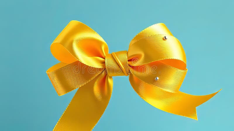 Stunning Gold Ribbon and Bow a Vibrant AIGenerated Image for Awards ...