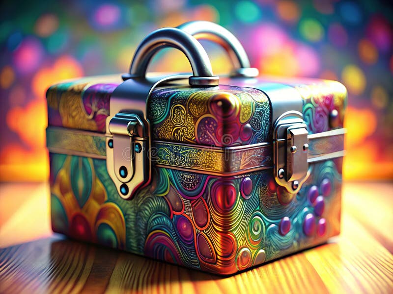 AIGenerated Realistic 3D Lockbox Mockup Modern Security Box Design for ...