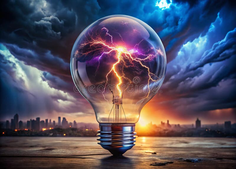 A Captivating AIGenerated Image Lightning Storm Unleashed within a ...