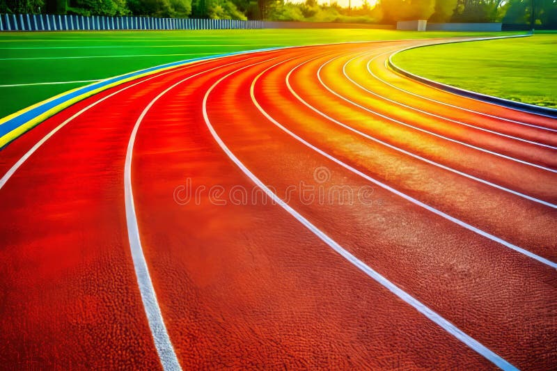 Dynamic Animated Running Track - Vibrant Visuals for Fitness and Sports ...