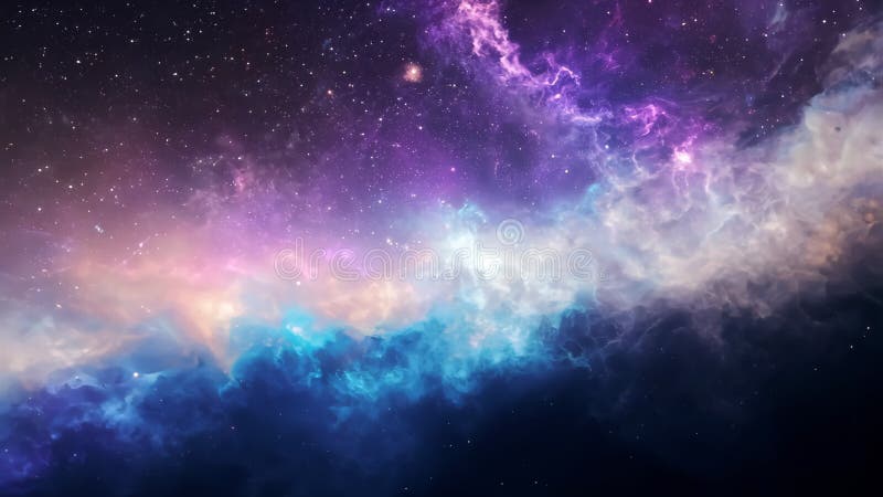 Nebula Cloud Transforming and Evolving in Deep Space Animation Sequence ...
