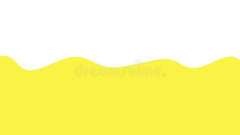 Slow Moving Animation of a Thick Yellow Liquid in the Center on a White ...