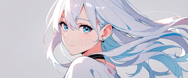 Captivating Anime Girl a Vision of Beauty. Stock Image - Image of sight ...