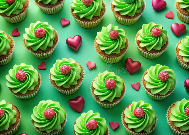 Elegant Cupcake Heart Pattern Architectural Photography of a Stunning ...