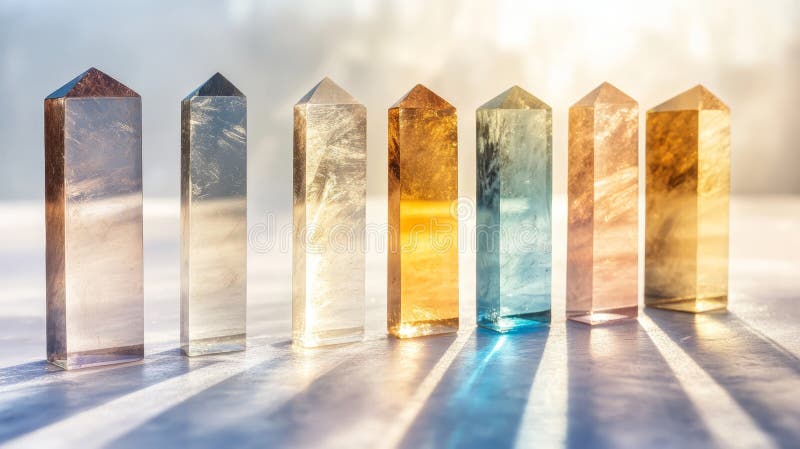 A Captivating Arrangement of Crystal Towers Reflecting Light ...