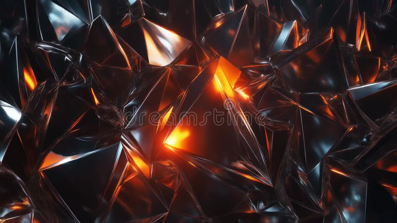 Glimmering Abstract Design with Sharp Edges and Luminous Highlights in ...