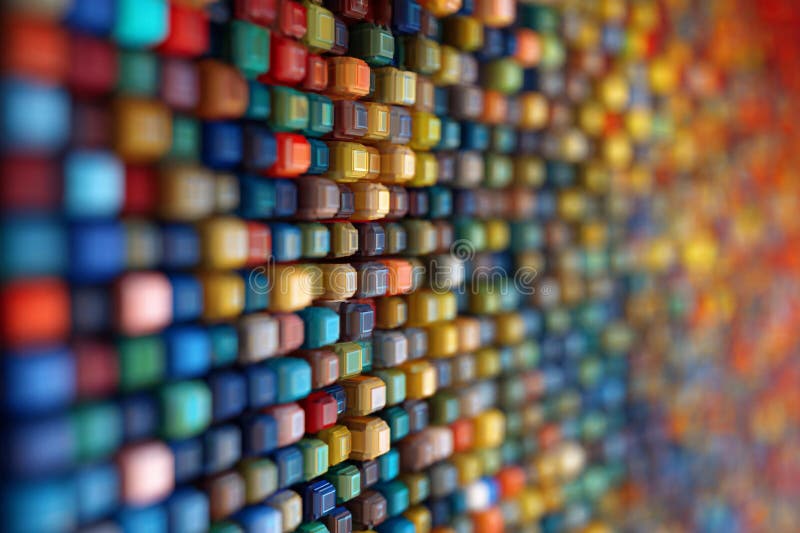 Vivid Display of Colored Pixels Creating a Mesmerizing Visual ...