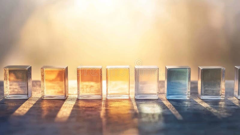 A Captivating Arrangement of Transparent Blocks Refracting Light ...