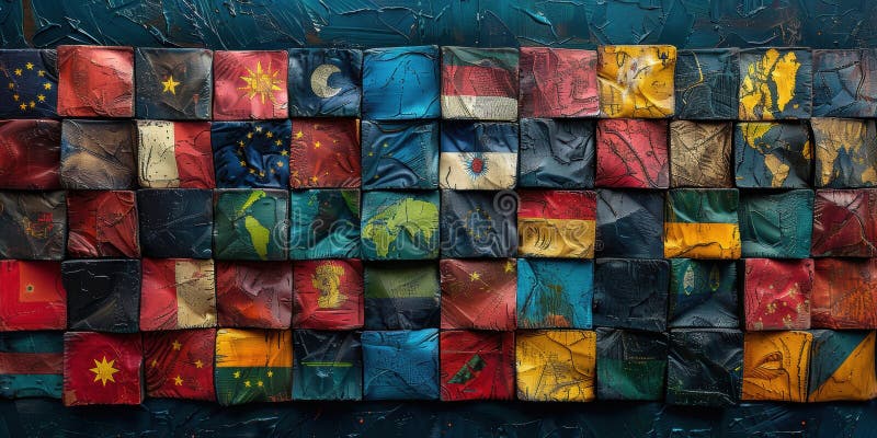 Flags of the World in a Unique and Artistic Display. Created by ...