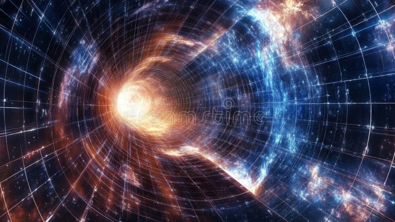 A Captivating Artwork of Earth Enveloped in a Vibrant Space Time Warp ...