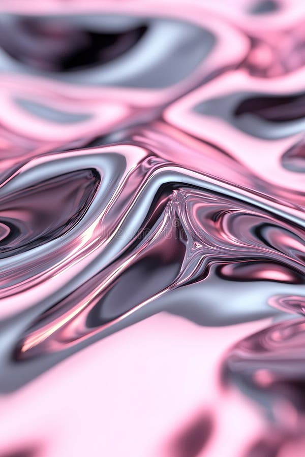 This Captivating Artwork Features Flowing Liquid Chrome Textures that ...