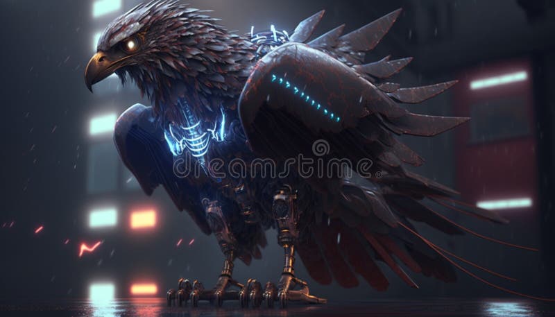Robotic Eagle Version. Illustration Art Stock Illustration ...